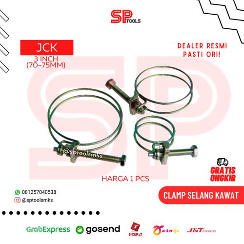 Jual KLEM / CLAMP / CLAM SELANG KAWAT PENJEPIT 3" 3 INCH 70-75MM JCK ...