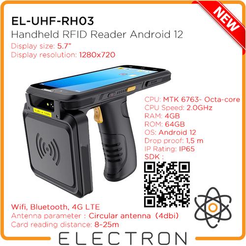 Jual EL-UHF-RH03 Handheld RFID Reader Android 12 Long Range Reader ...