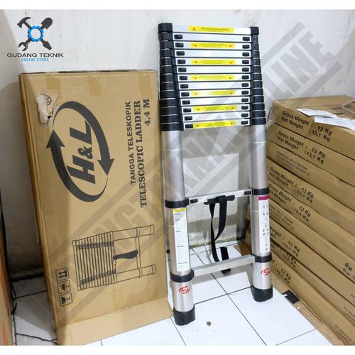 Jual Telescopic Ladder Single Tangga Lipat Teleskopik Type I 4.4 Meter ...