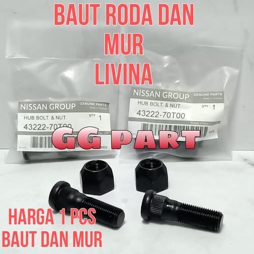 Jual BAUT RODA MUR RODA NISSAN GRAND LIVINA XTRAIL MARCH DATSUN GO ...