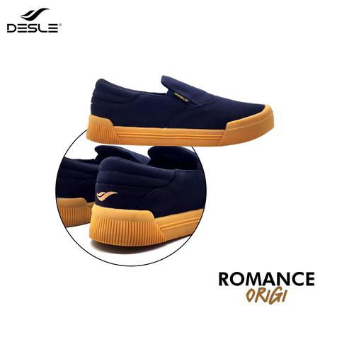 Jual Desle Sepatu Sneakers Slip On Romance Origi - Abu Tua Gum, 42 ...
