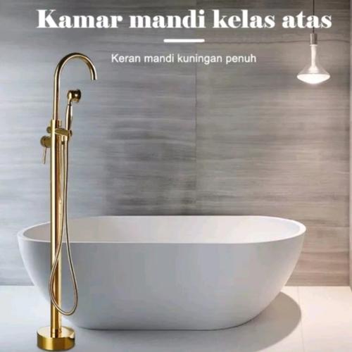 Jual KRAN LANTAI TINGGI EMAS PANAS DINGIN CLASSIC/KRAN STANDING MIXER ...