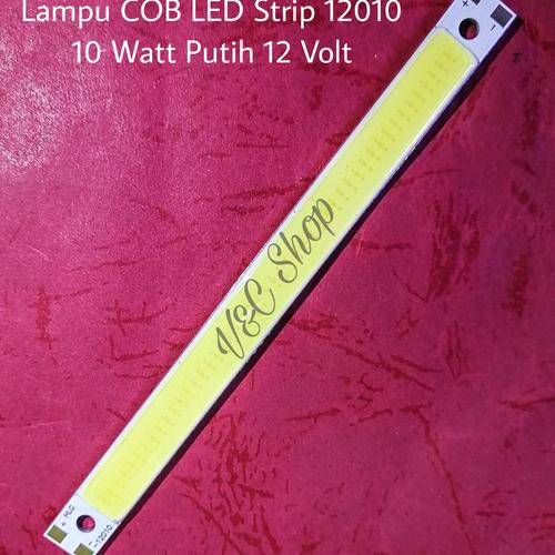 Jual Lampu COB LED Strip 10 Watt Putih 12 Volt DC Dimensi 1x12cm ...