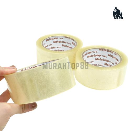 Jual Lakban Matstone Bening 2 Inch / Plakban OPP Mat Stone 45 mm x 100 ...