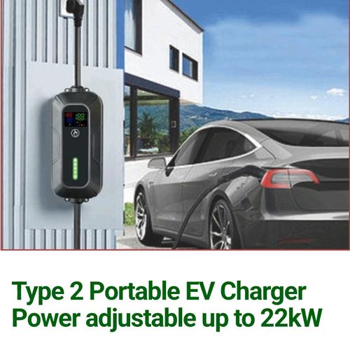 Jual Type 2 Adjustable Portable EV Charger 6.6kW - 22kW - Kota ...