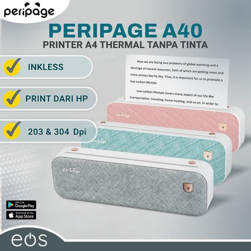 Jual Peripage A40 Printer thermal tanpa tinta HVS A4 PDF A9 A9s max a6 ...