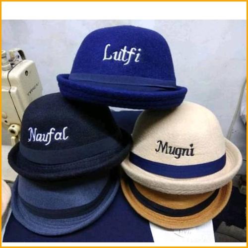 Jual Topi Bowler cavlin anak anak 1-2 tahun free bordir nama suka-suka ...