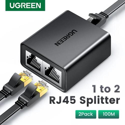 Jual Ugreen RJ45 Lan 1 to 2 Network Splitter 2 Pack Black 50923 ...