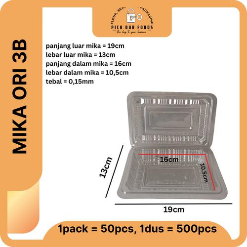 Jual Mika Kue 3B | Mika Snack Bening Ukuran 3 B | Box Mika Nasi kuning ...