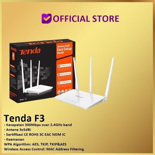 Promo Tenda F3 Wireless Router N300 Easy Setup Router 300Mbps - Jakarta ...