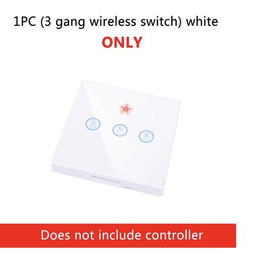 Jual Smatrul Saklar RF433Mhz White 3 Gang Smart Home Wireless Touch ...