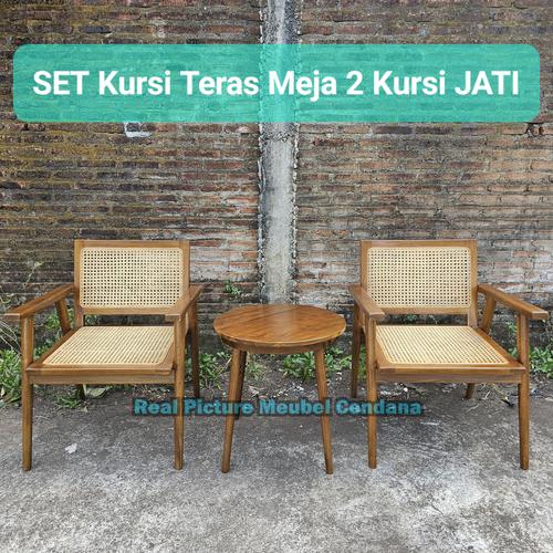 Jual kursi teras minimalis, coffe table set kursi teras kayu jati murah ...
