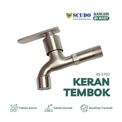 Jual SCUDO Kran Air [ SCD SS 5702 ] Keran Tembok Wastafel Bak Cuci ...