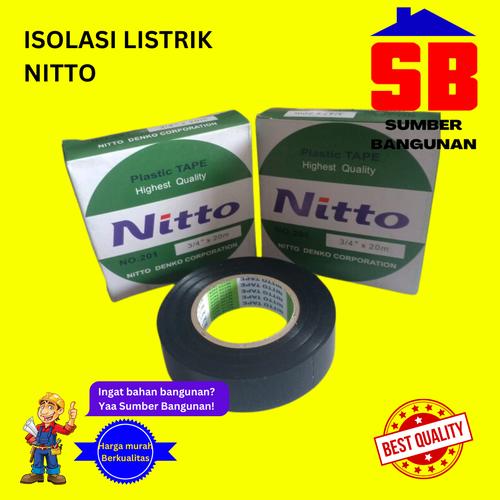 Jual ISOLASI LISTRIK NITTO BESAR HITAM LAKBAN TAPE ORIGINAL 3/4 X 20 ...