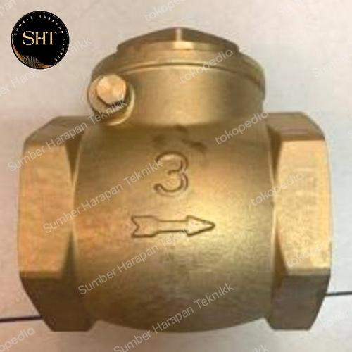 Jual Swing Check Valve Kuningan PN16 2 1/2"Inch Merk Double Lin ...
