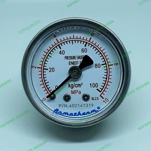 Jual Pressure gauge 10MPa /100kg/cm2 diameter 40mm drat 1/4"npt - Kota Tangerang - sarang gauge ...