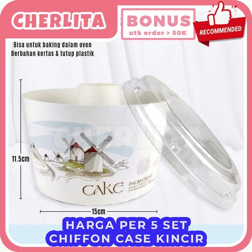 Jual Loyang Chiffon Case Kertas dan Tutup Mika Plastik Kue Sifon Baking ...