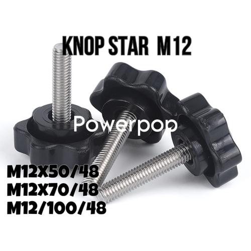 Jual M12 Baut Knop Star M12 Baut Kuping Best Quality Tebal Knob - M12 x ...