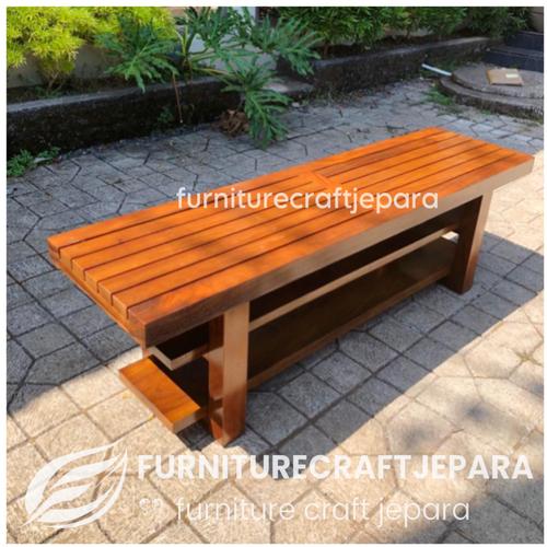 Jual BANGKU KAYU PANJANG BENCH KURSI TREMBESI 1,5 METER / BANGKU RAK ...