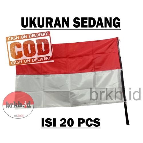 Jual bendera merah putih murah paket isi 20 Pcs ukuran standar - sedang ...