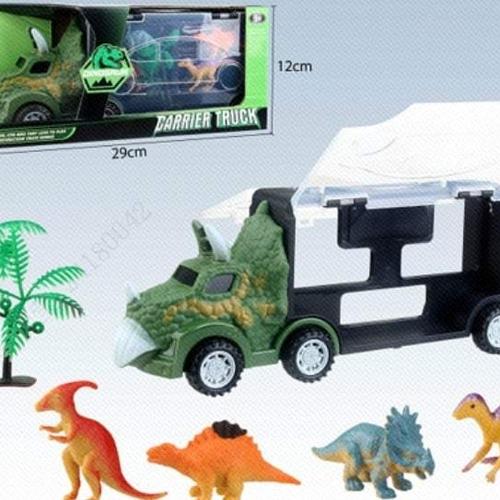Jual Miniso Mainan Truk Hewan - dengan 4 Hewan Kecil (Triceratops Truck ...