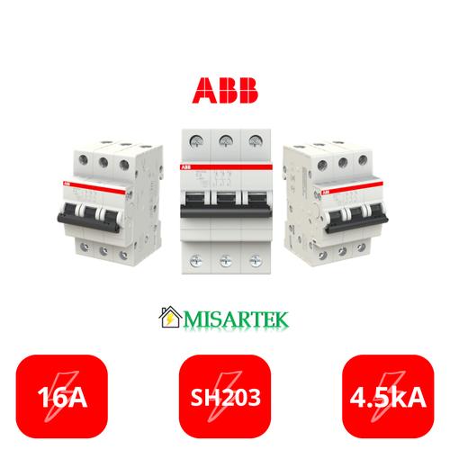 Jual ABB MCB 3Pole 4.5kA 16A SH 203 L-C16 2CDS243001R0164 | Baru & Original - Kota Jambi ...