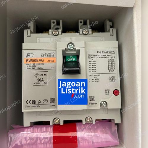 Jual MCCB BW50EAG 3P 50A Fuji 3 Pole 50 Ampere NFB Breaker EA - Kota ...