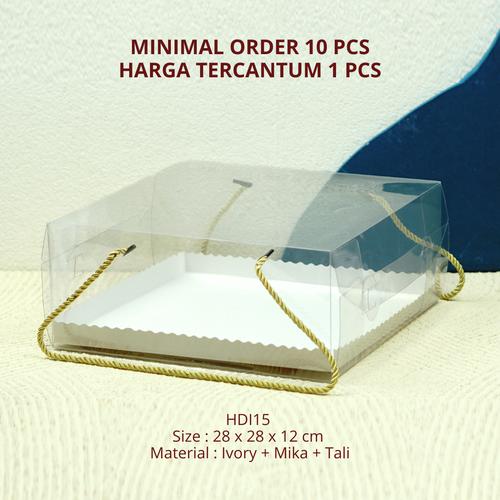 Jual Box Mika Transparan / Kotak Kue / Box Mika Tali | HDI15 - HIJAU ...