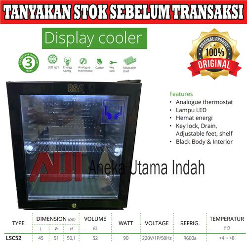 Jual RSA LSC52 LSC-52 Mini Showcase Display Cooler Kulkas Kaca ...