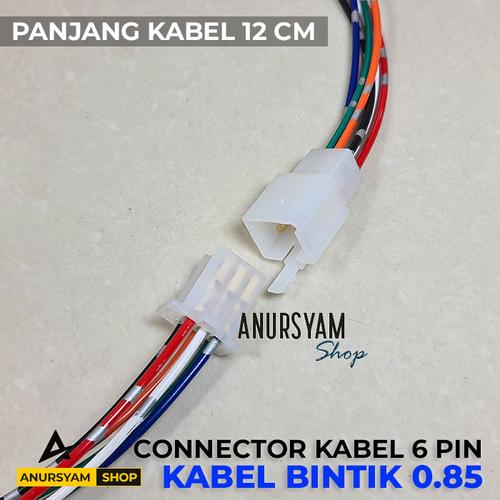 Jual Soket Sambungan Kabel 2 - 6 Pin Kecil Plus Kabel Bintik 0.85 ...