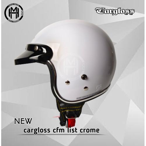 Jual HELM CARGLOSS CFM 2 LIST CHROME WHITE/PUTIH|ORIGINAL HALF FACE ...