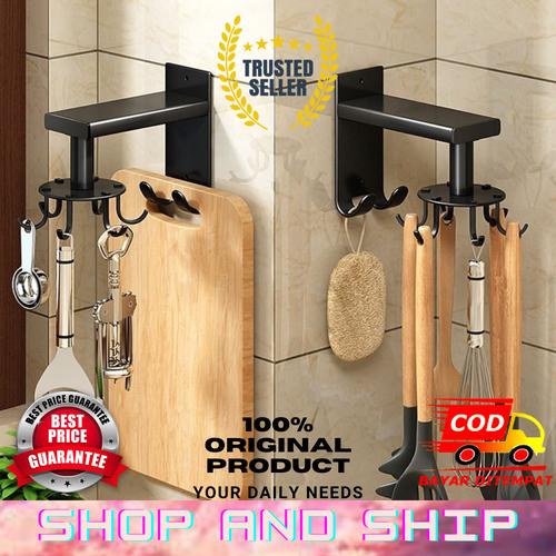 Jual Rak Holder Hook Gantungan Gantung Kait Sutil Irus Spatula Dapur ...