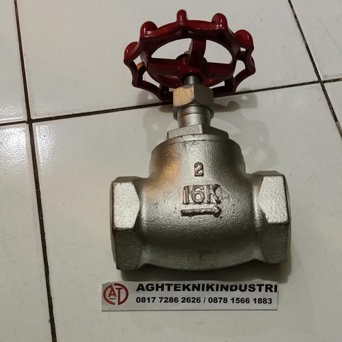 Jual GLOBE VALVE STOP KRAN STEAM/UAP MALLEABLE 16K 2 INCH ORIGINAL ...