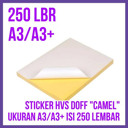 Jual [250 LEMBAR] Kertas Sticker HVS Doff CAMEL ukuran A3/A3+ | isi 250 ...