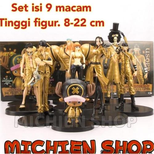 Jual Action Figure One Piece Luffy Glm Gold Movie Luffy Zoro Sanji Nami ...