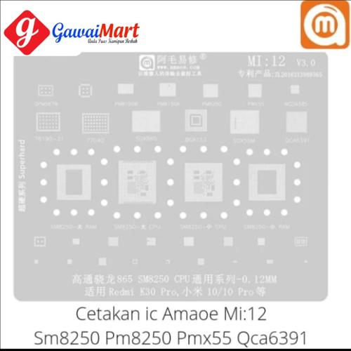 Jual PLAT CETAKAN IC CPU BGA AMAOE MI12 SM8250 ORIGINAL MI 12 - Jakarta Utara - Gawai Mart ...