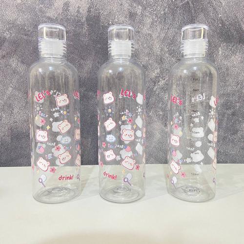Jual Sakou Custom Tumbler Crystal Botol Air Minum Estetik Bening 500 ml ...