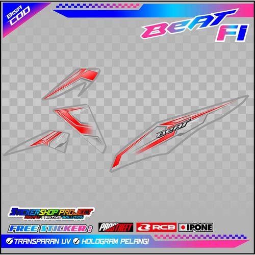 Jual STRIPING MOTOR HONDA BEAT FI TRANSPARANT UV / STICKER LIST ...