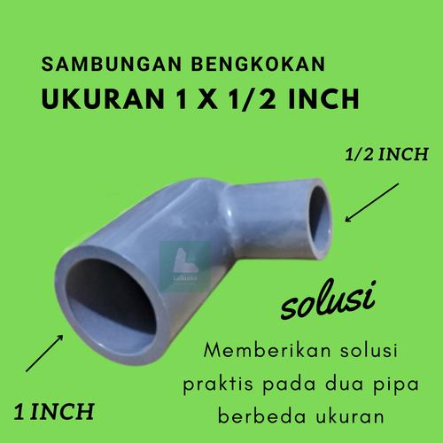 Jual Sambungan Knee Pvc Keni L Pipa Bengkokan Ukuran 1 X 1/2 Terbaik ...