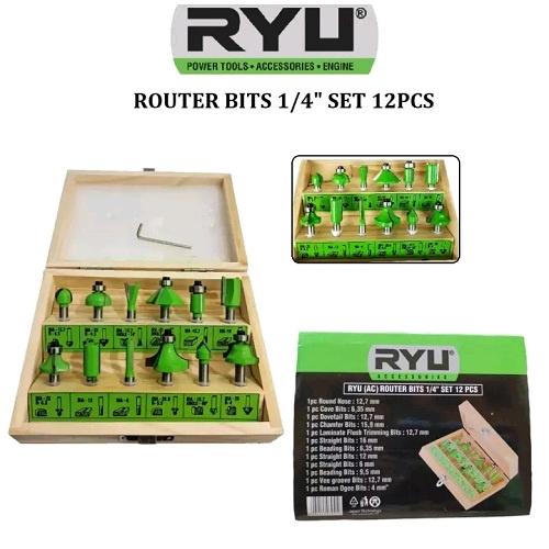 Jual RYU Mata Profil Kayu Set 12pc / Mata Router Set - Kota Pekanbaru ...