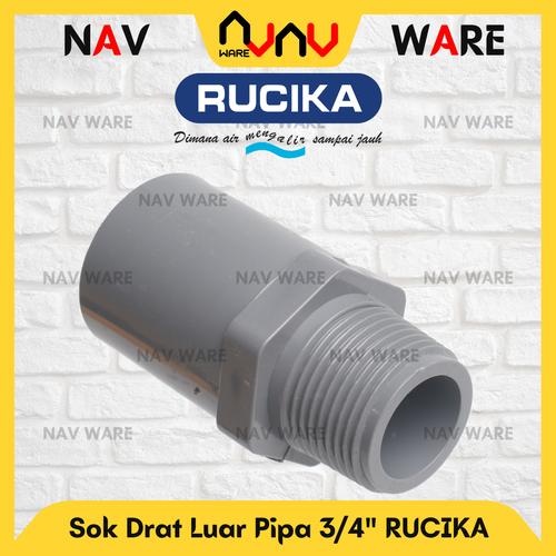 Jual RUCIKA Sok Drat Luar Pipa PVC AW 3/4 Inch / Fitting SDL Paralon ...