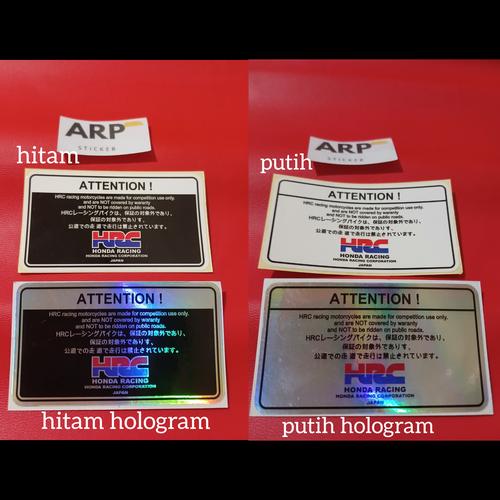 Jual STICKER STIKER HRC ATTENTION HUGGER AIR BLADE PRINCUTT - Hitam ...