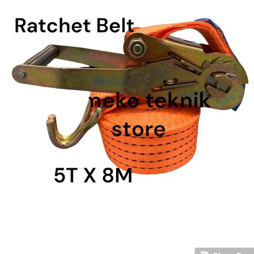 Jual Ratchet Tie Down 5 ton 8 meter / Cargo Lashing Belt / Tali ...