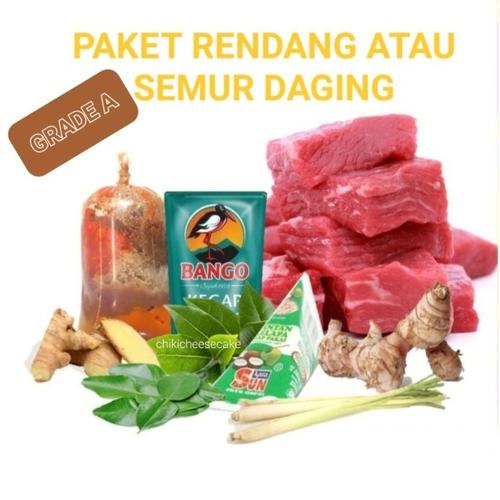 Jual PAKET DAGING SAPI RENDANG 1KG GRADE A SEMUR FRESH SEGAR SIAP MASAK ...