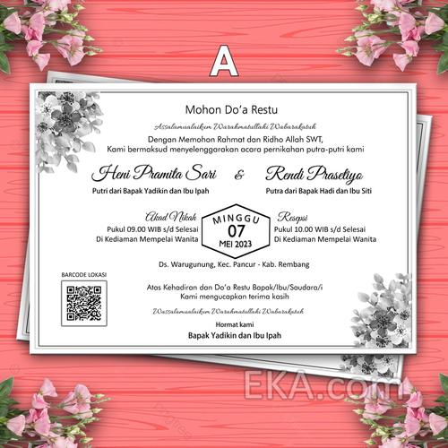 Jual Undangan Punjungan hvs Untuk Nasi Kotak hitam putih - B - Kab ...