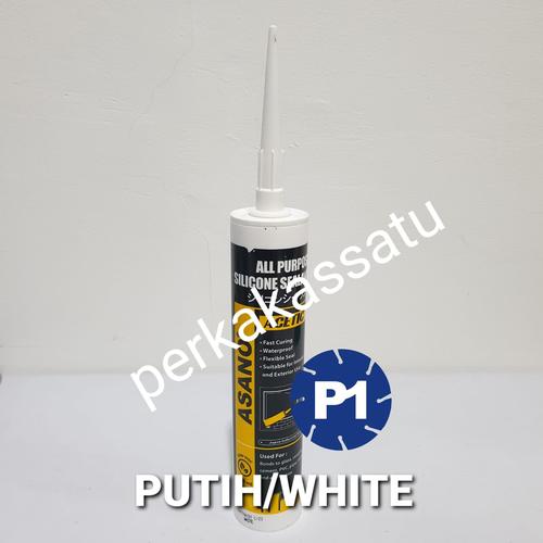 Jual LEM SILICON SILICONE SEALANT WHITE MULTI PURPOSE ASANO SILIKON ...