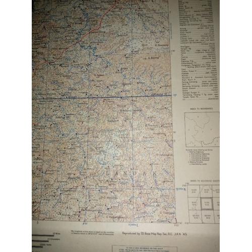 Jual Peta Bengkajang - US Army (ORIGINAL SUPER LANGKA EDISI 1944 ...