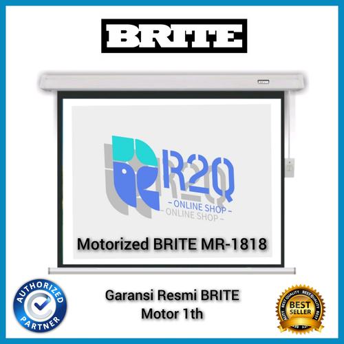Jual Layar Proyektor BRITE SCREEN MR1818 70" Motorized/Layar BRITE ...
