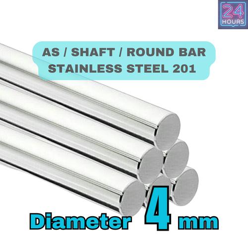 Jual Shaft Stainless steel SS201 4mm As Round Bar Batang Rods - Jakarta ...