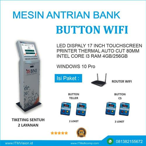 Jual MESIN ANTRIAN BANK WIRELESS BUTTON - Kota Bogor - ITMulticomp ...